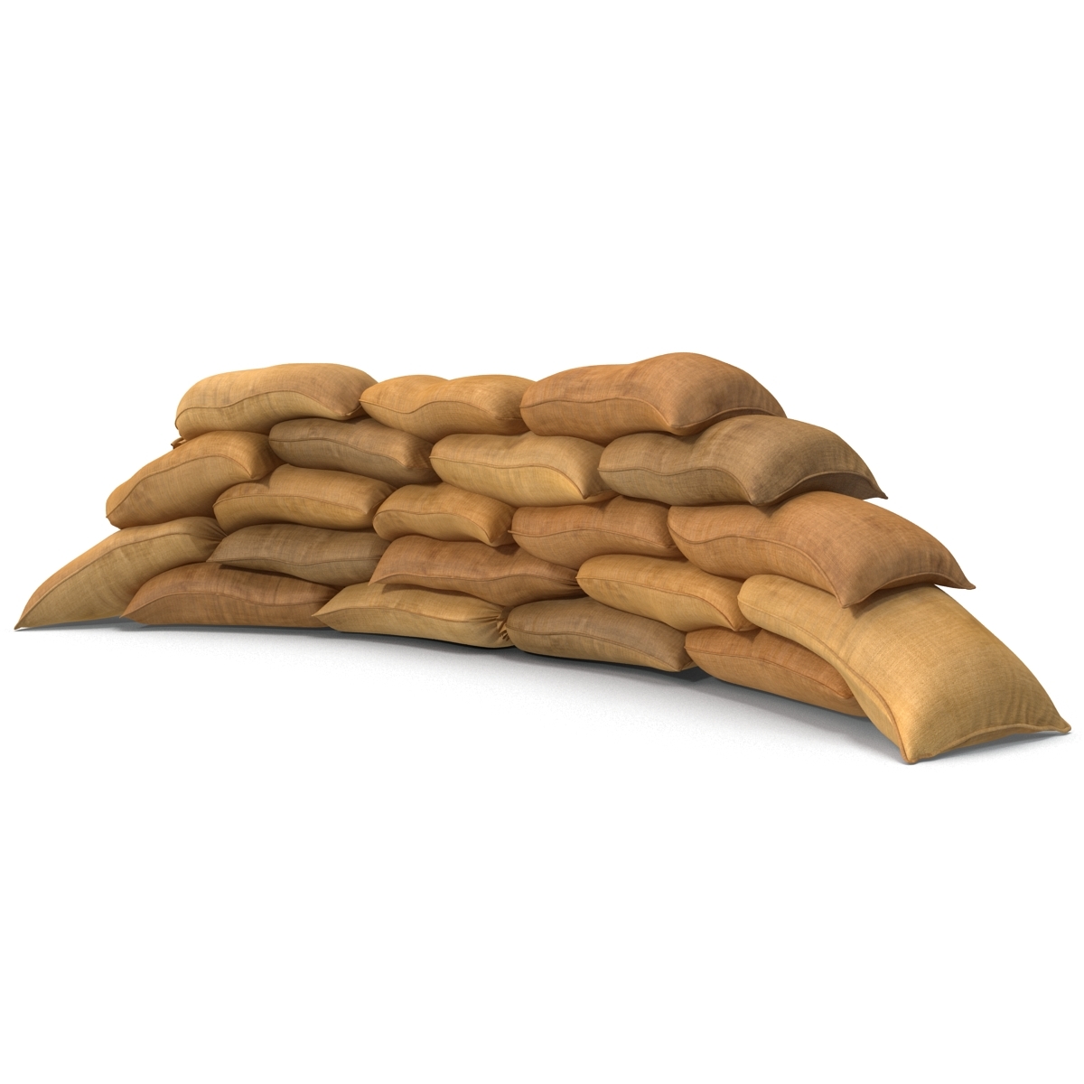 c4d sandbags barricade
