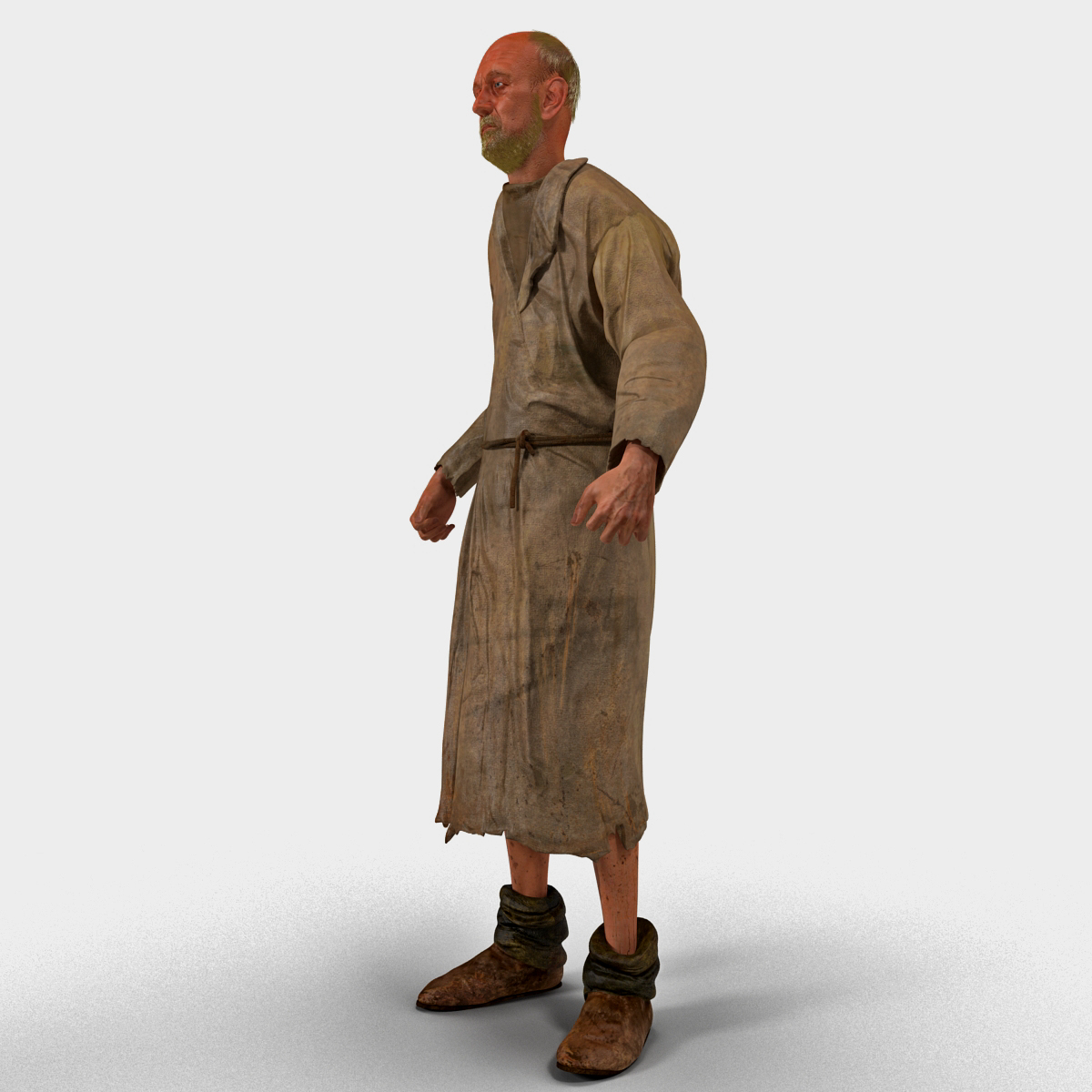 3d peasant rigged model