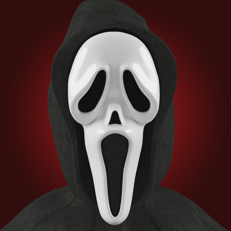 3d mask scream hood