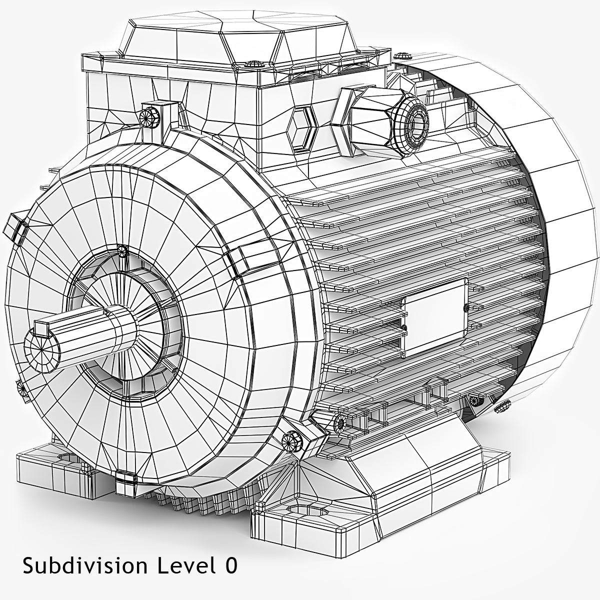 3d typical motor electric engineering model