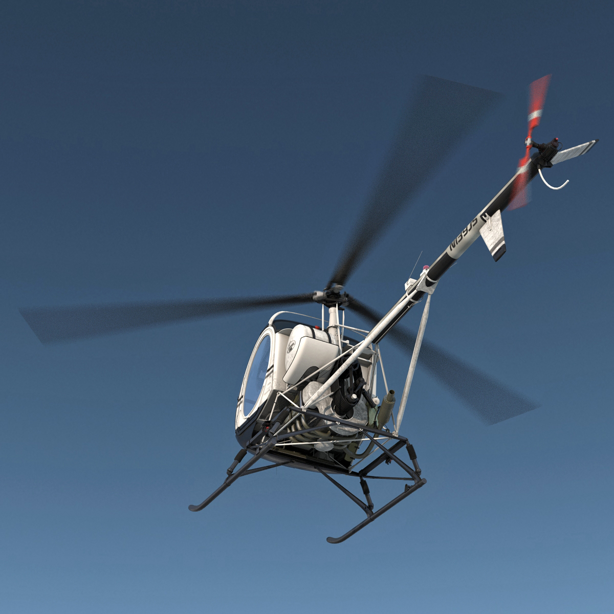 modelo 3d Helicóptero Schweizer 300CBi Dirt Rigged - TurboSquid 890478