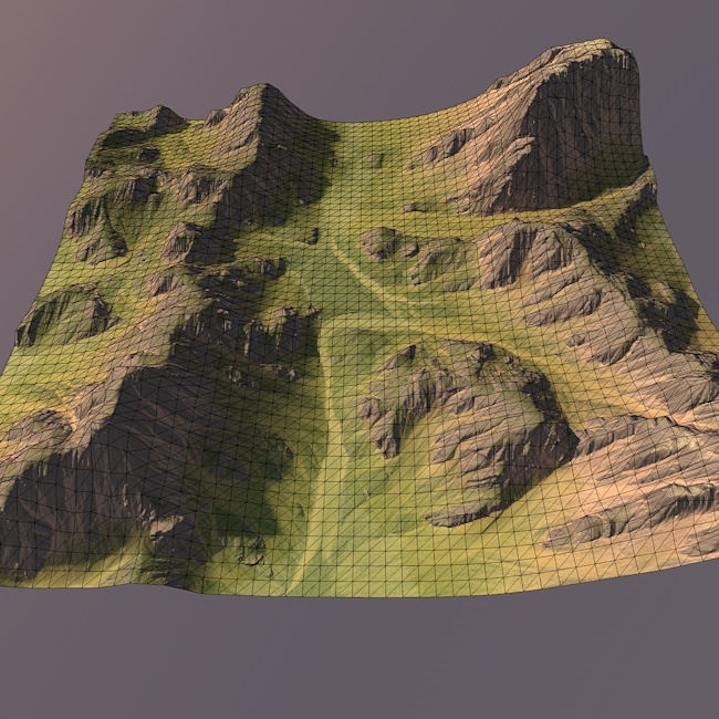 3d model of mountain maps terrain