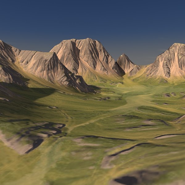 mountain maps terrain 3d model