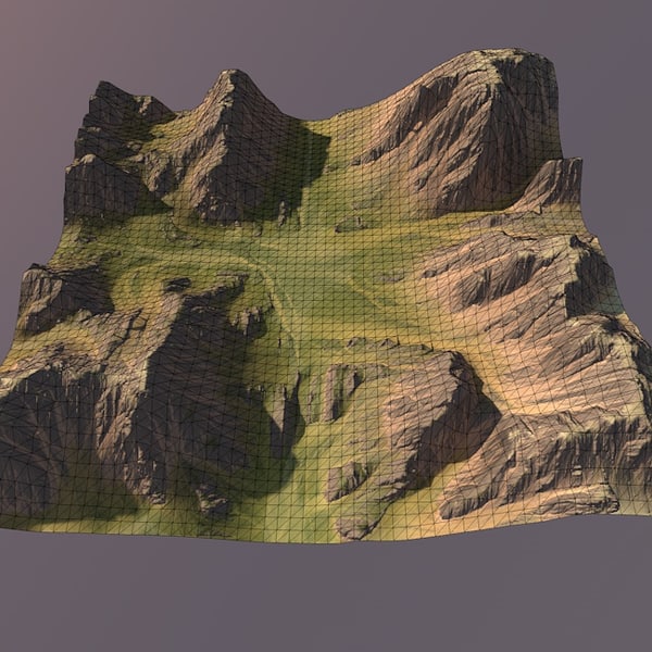 mountain maps terrain 3d model