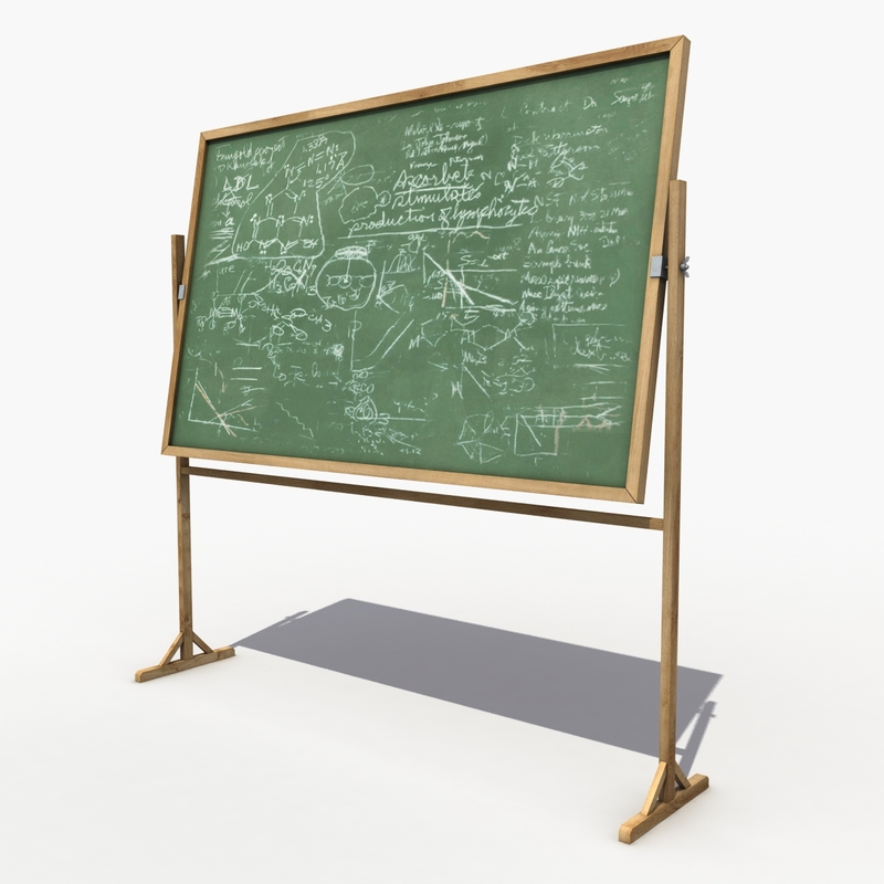 3d chalkboard modeled