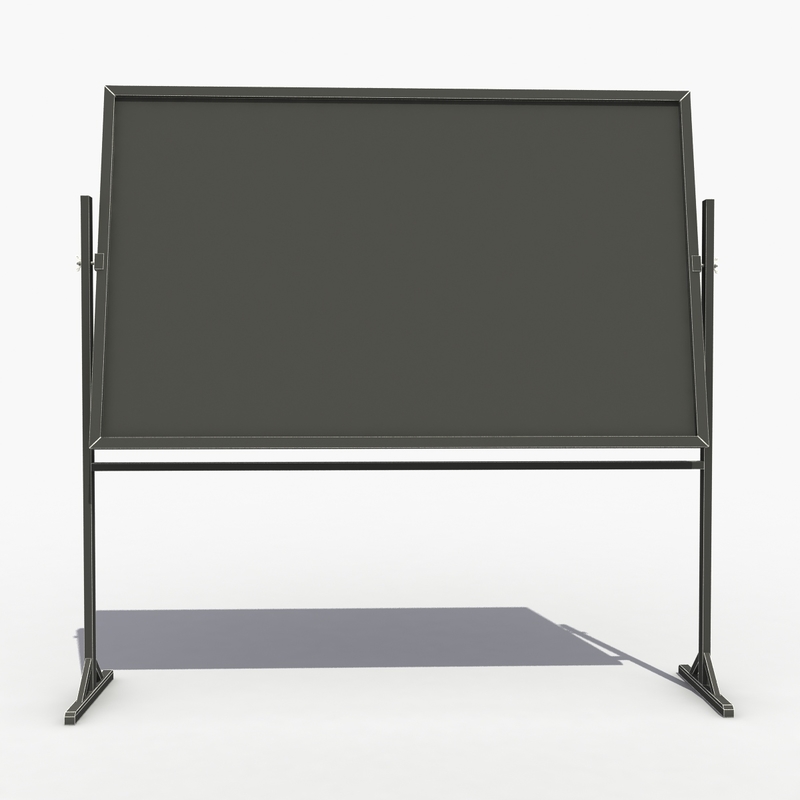 3d chalkboard modeled