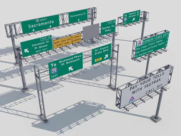highway freeway 3d model
