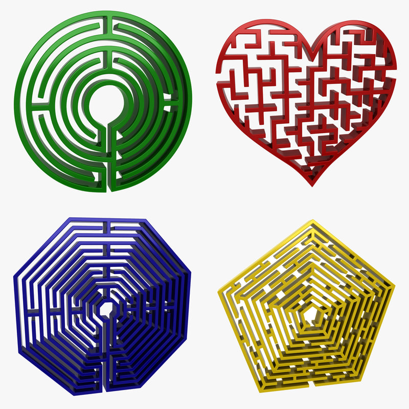 circle maze 3d model