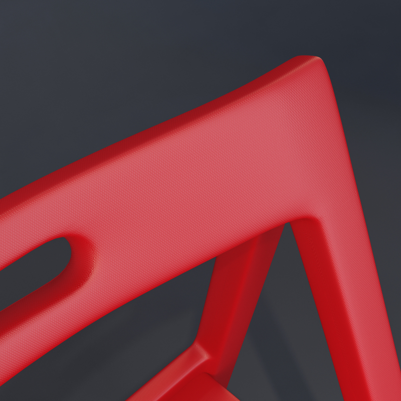 3d model realistic contemporary plastic folding chair