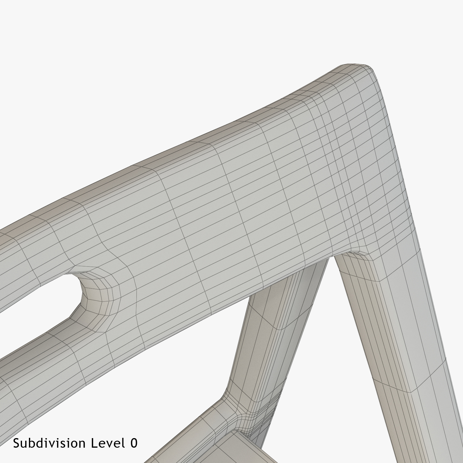 3d model realistic contemporary plastic folding chair