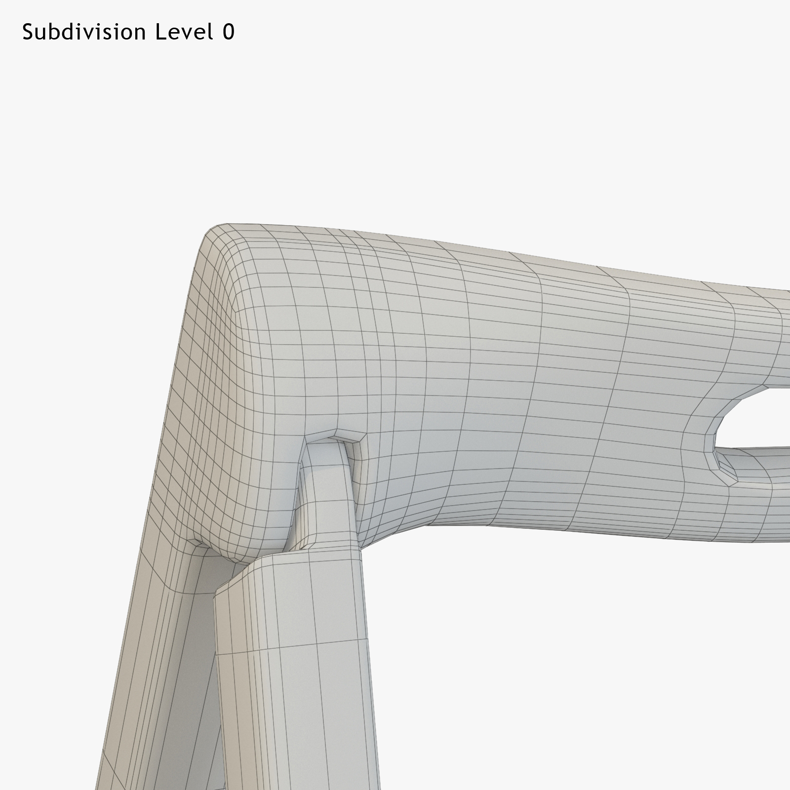 3d model realistic contemporary plastic folding chair