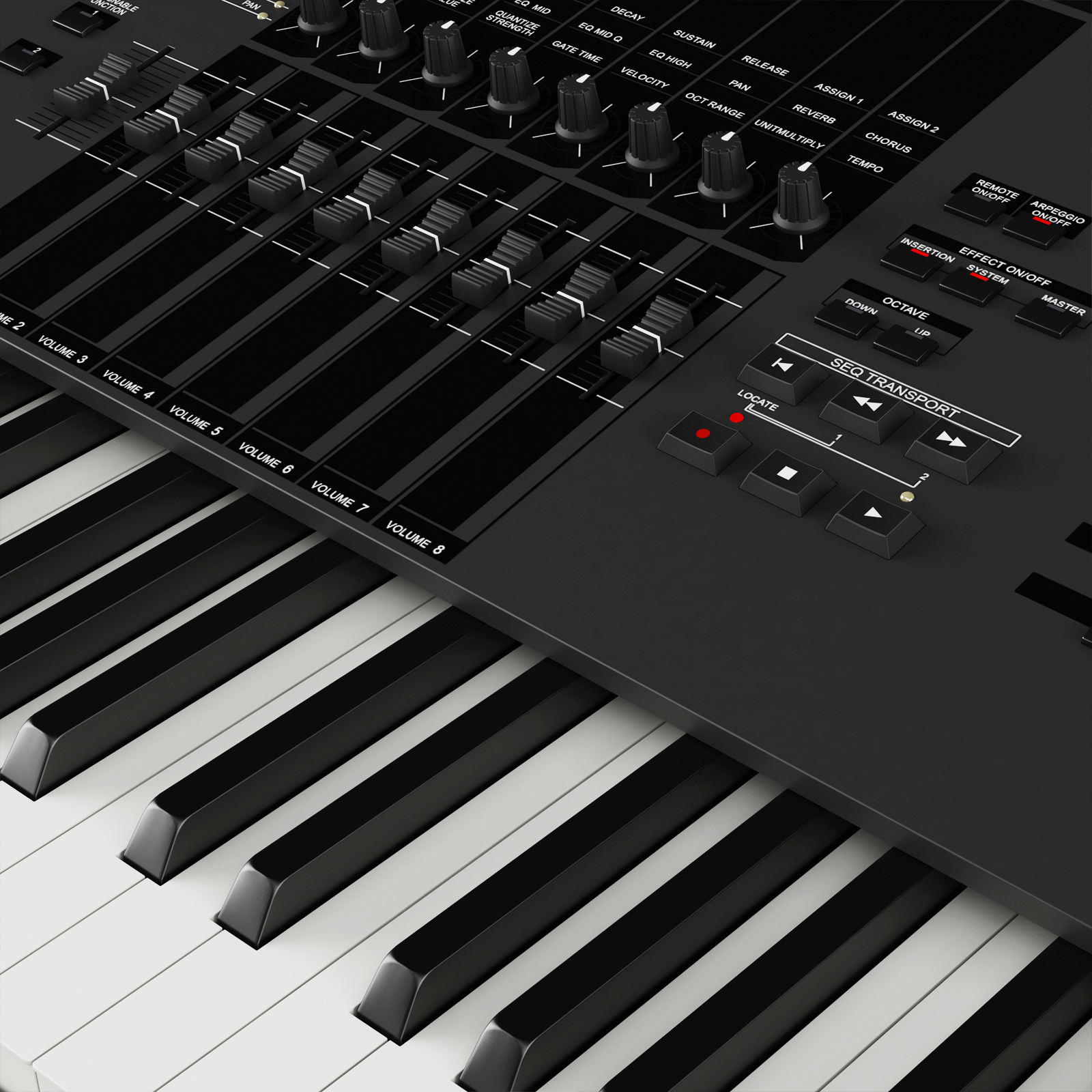 3d model of synthesizer yamaha motif xf8