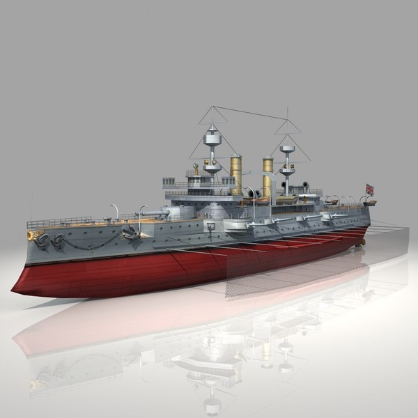 HMS Triumph 1903 1 차 세계 대전 전함 (무거운 어뢰 보호 장치 포함) 3D 모델 - TurboSquid 891440