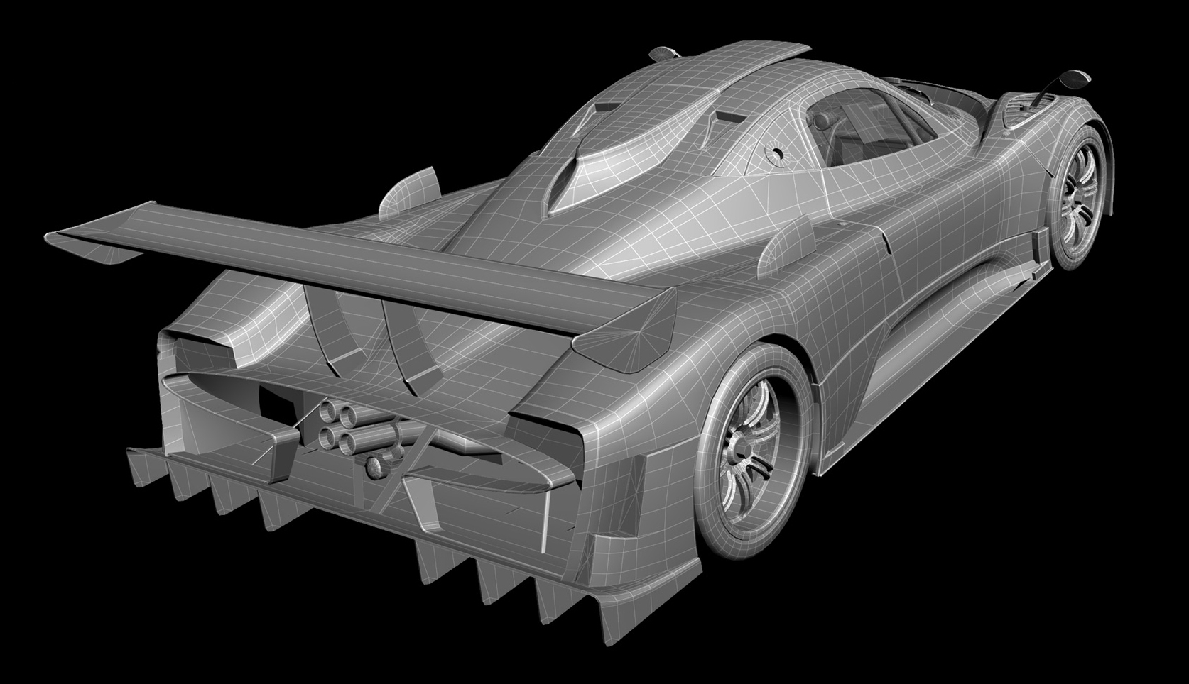3d model pagani zonda r