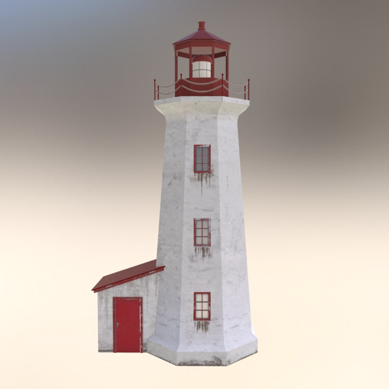 ready lighthouse 3d obj