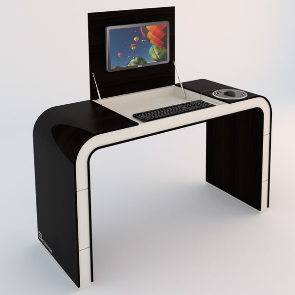 3d model concept pc table desk