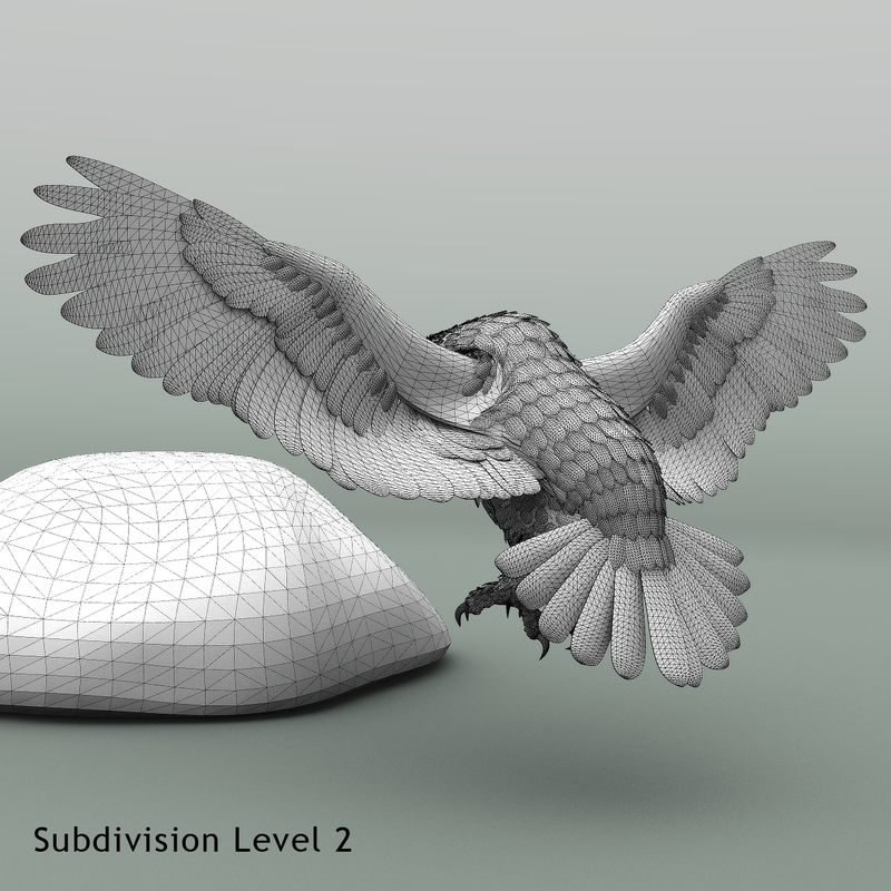 snowy owl 3d model