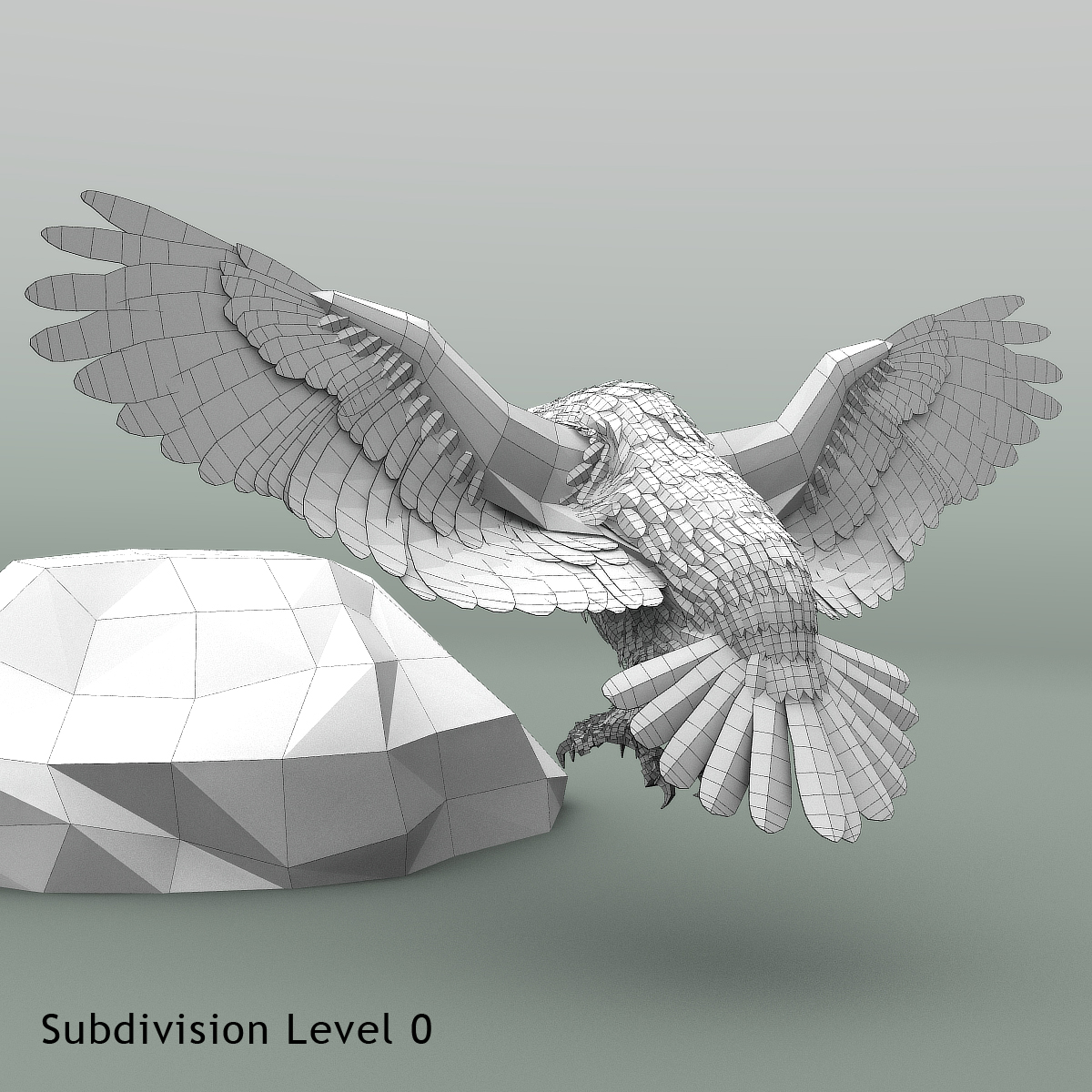 snowy owl 3d model