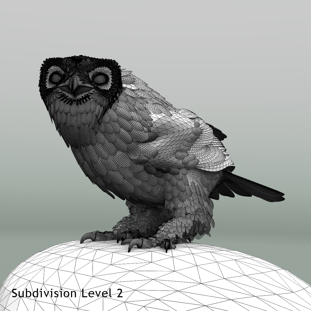 snowy owl 3d model