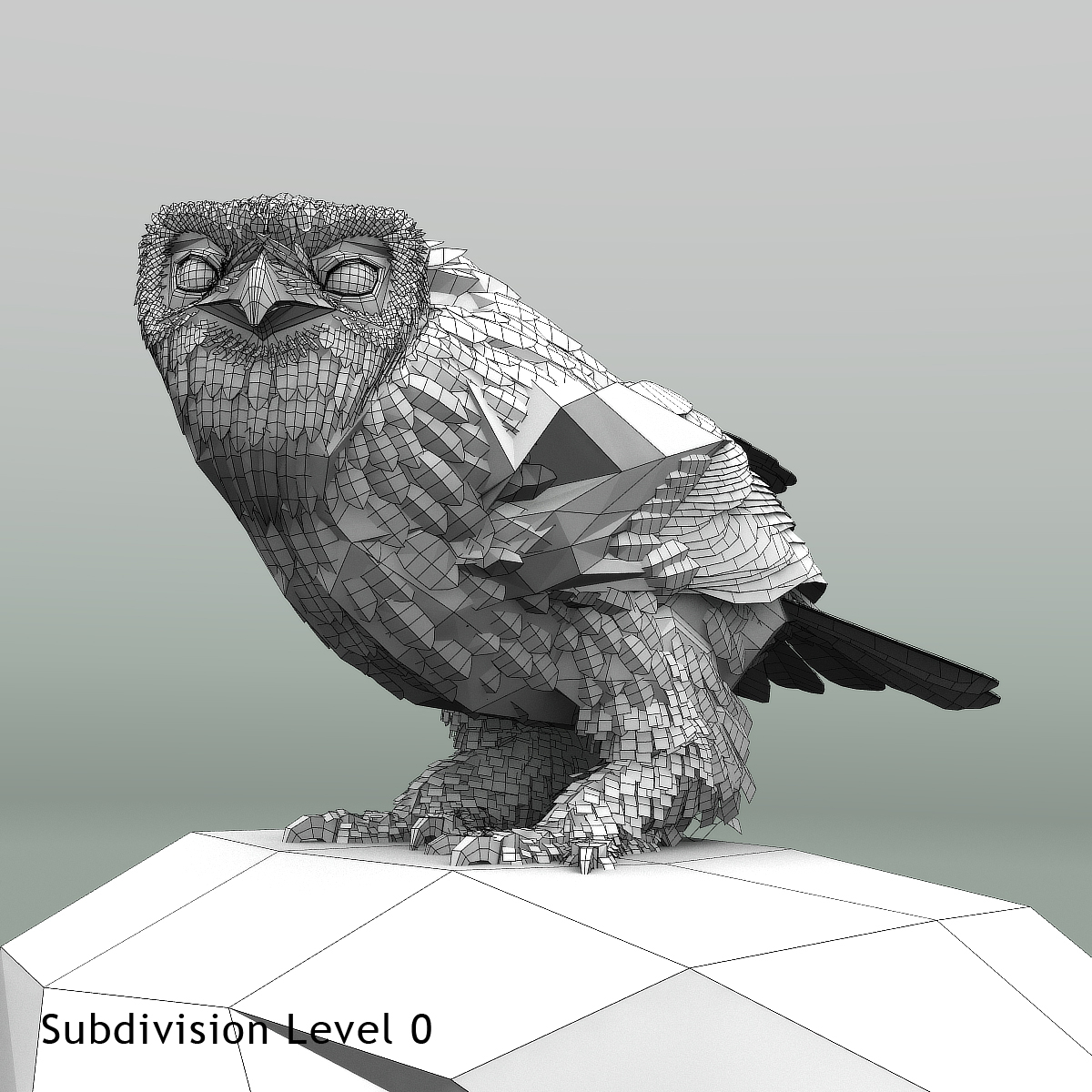 snowy owl 3d model