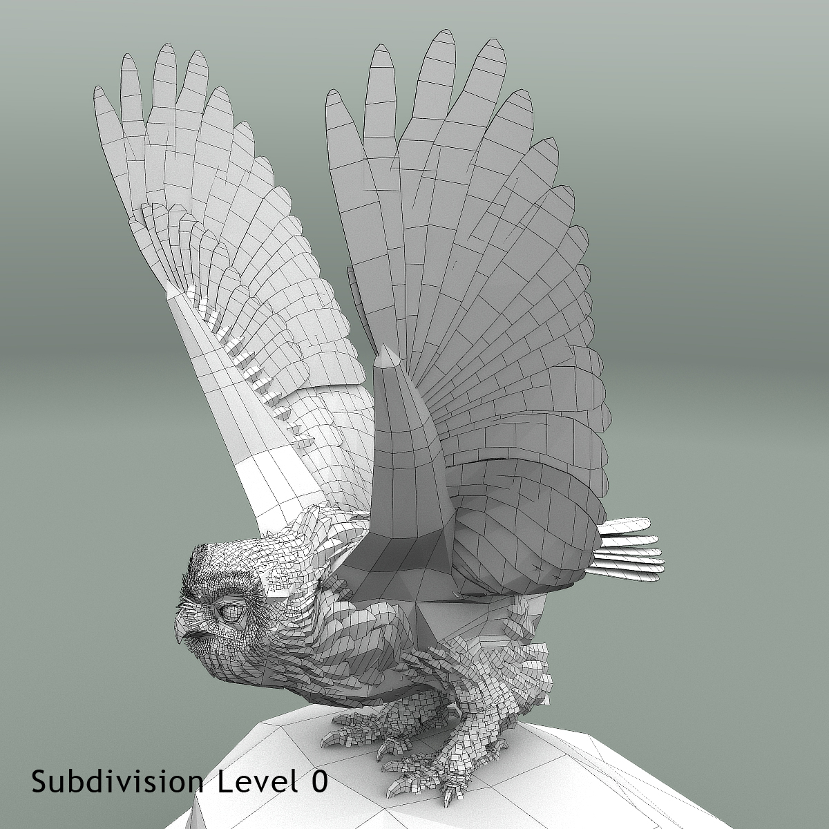 snowy owl 3d model