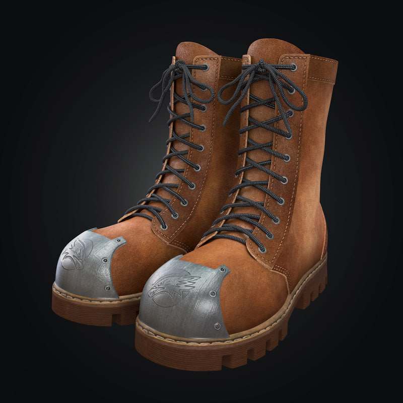 military boots 3d model
