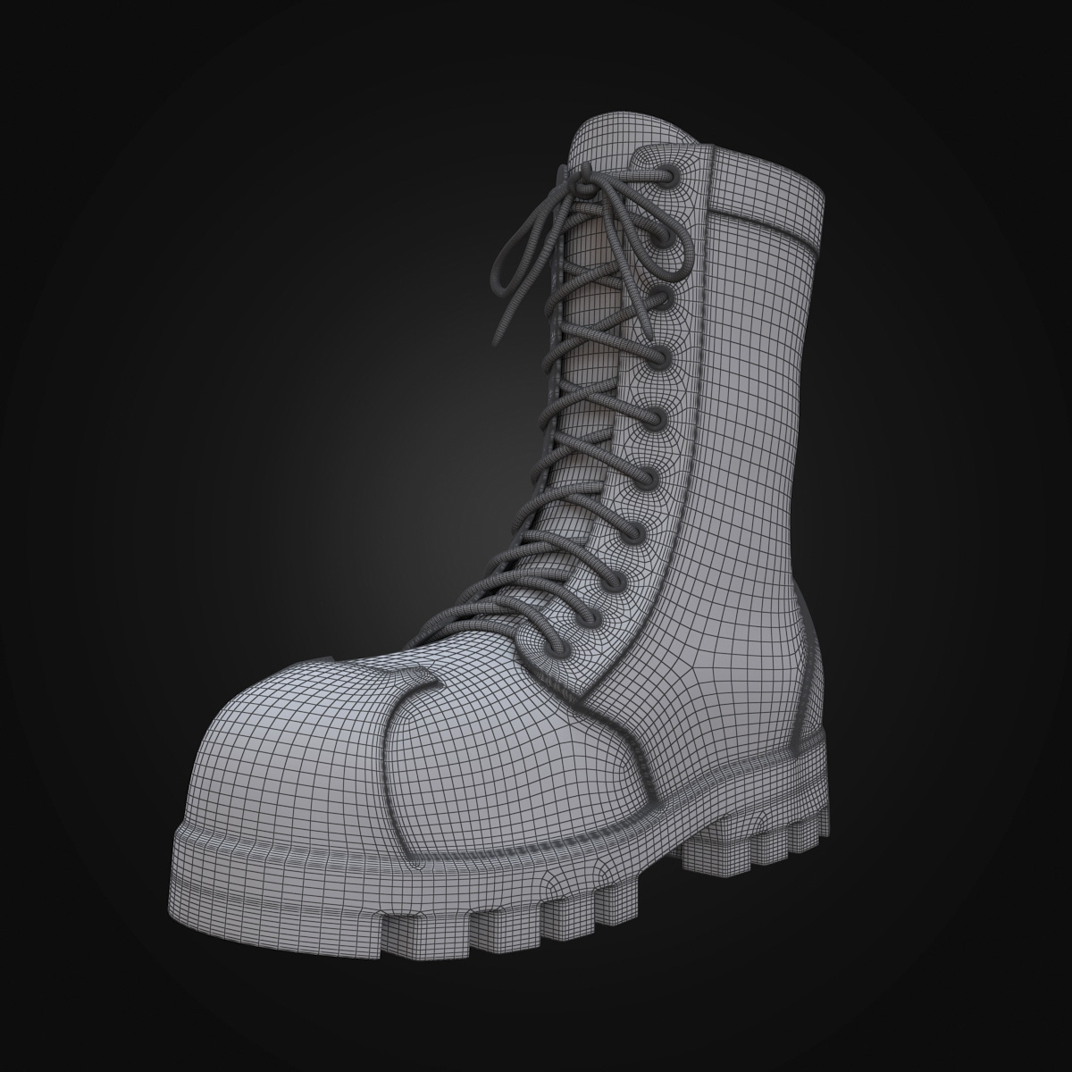 military boots 3d model