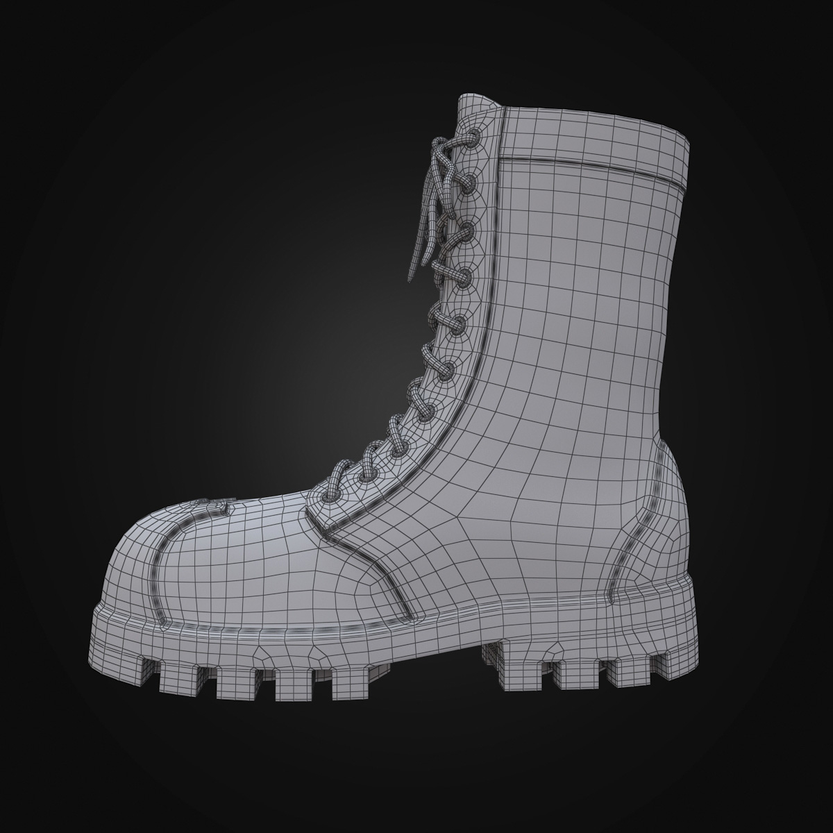 military boots 3d model