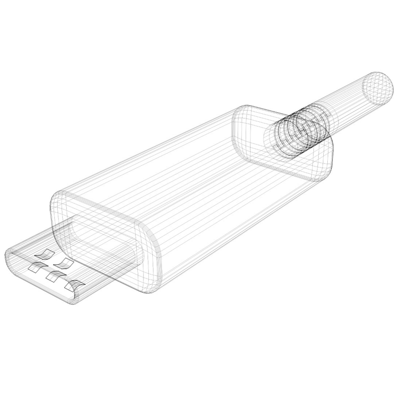 usb type c connector 3d 3ds