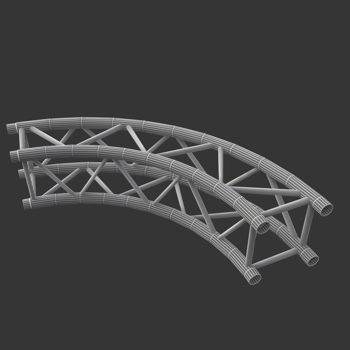 arc corner truss 3d model