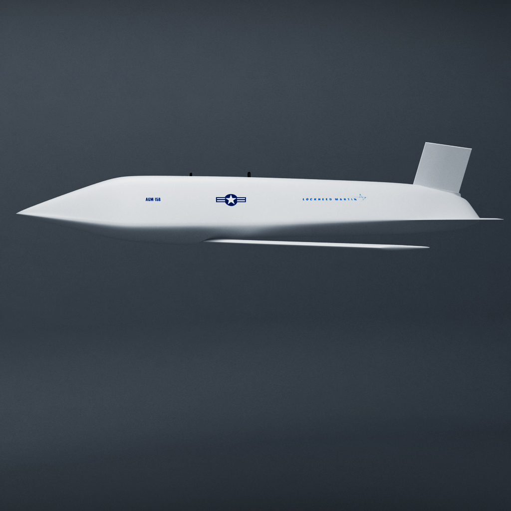 3d model jassm agm-158 missile
