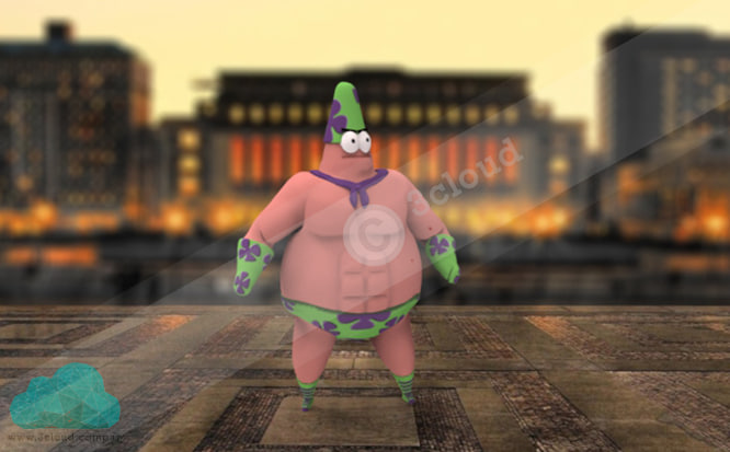 3d model patrick star characters ready