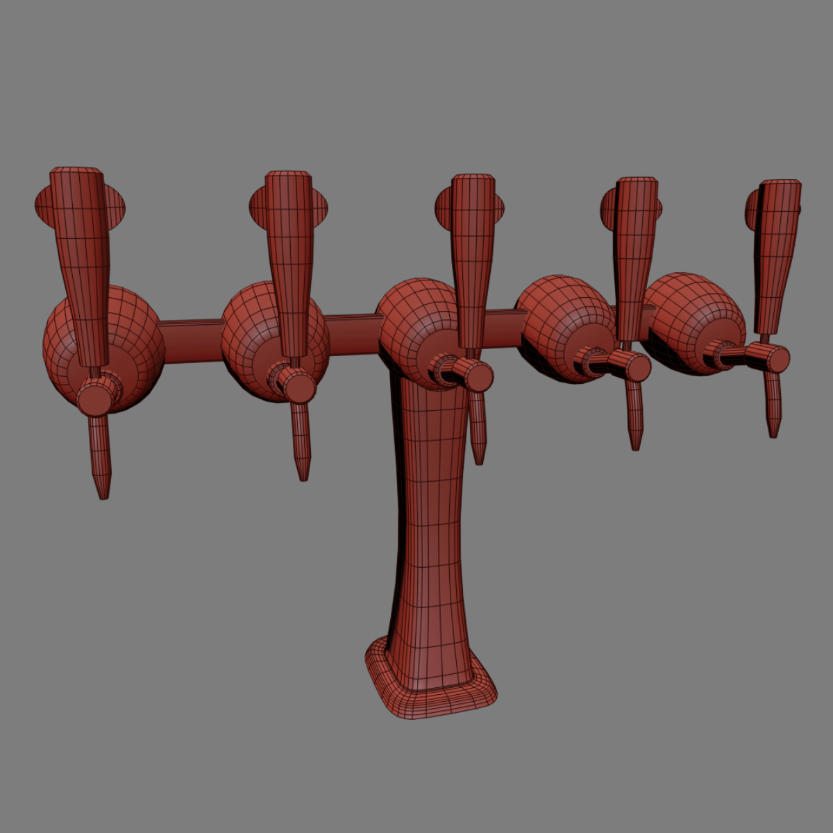 beer tap fonts 3d model
