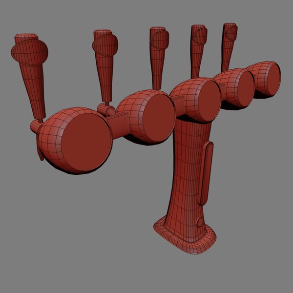 beer tap fonts 3d model