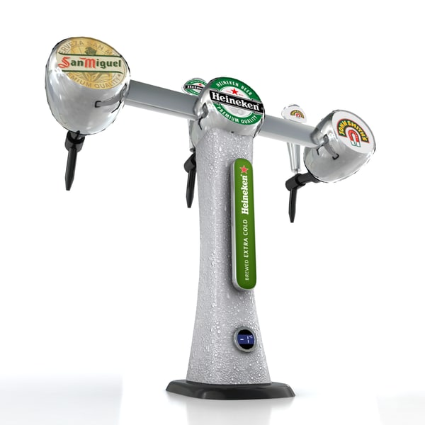 beer tap fonts 3d model