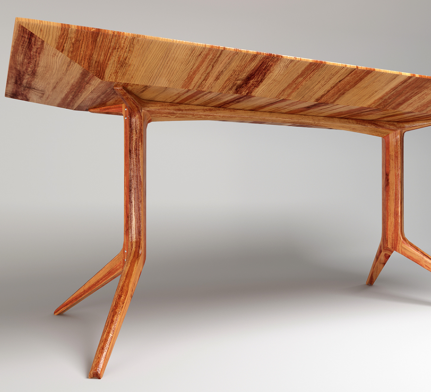 3d wood dinner table