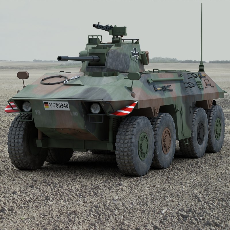 german luchs armoured fighting vehicle 3d max