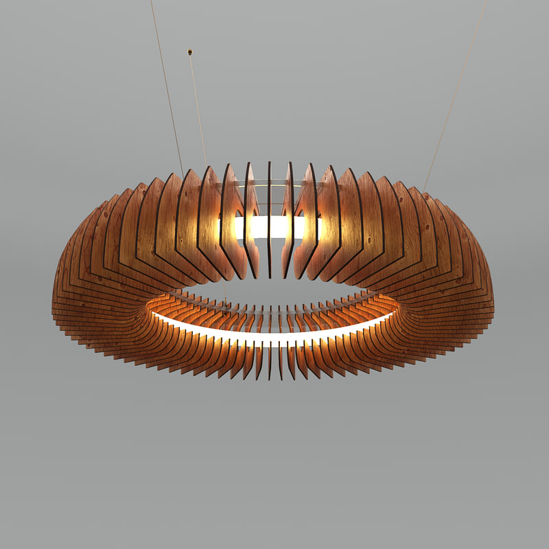 hanko large ceiling light 3d model
