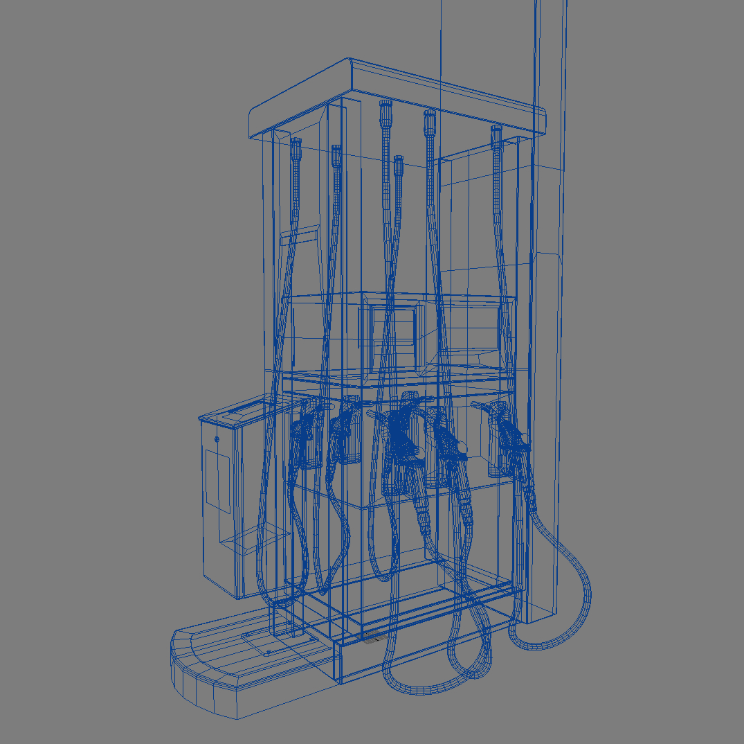 petrol fuel pump 3d model