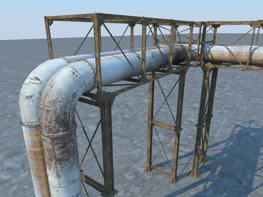 pipe pipeline industrial 3d obj