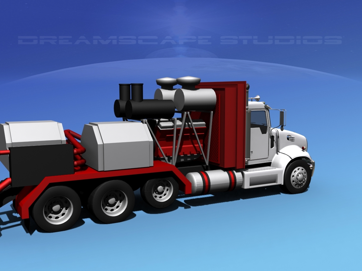 fracking pumper truck pump 3d model