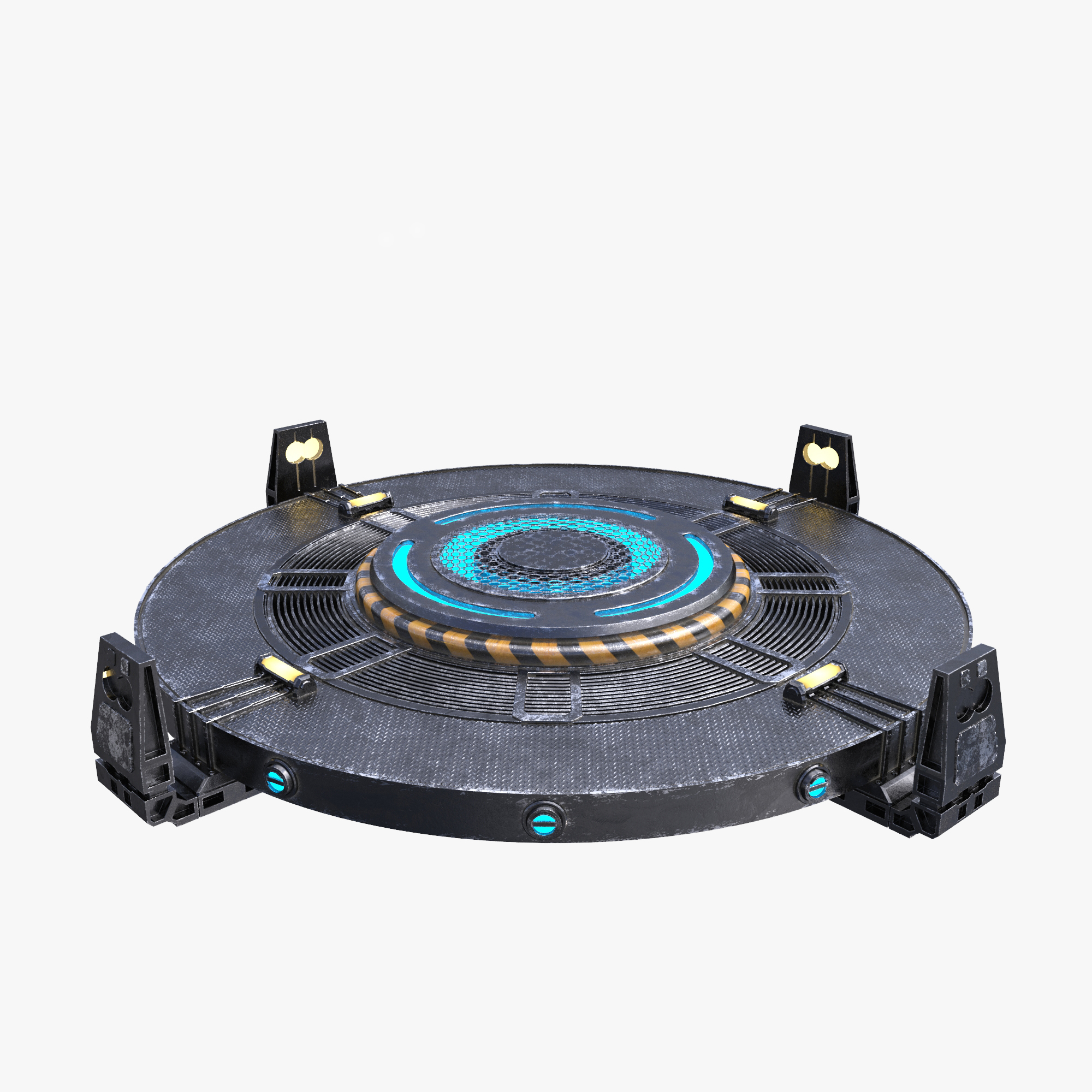 sci fi turntable 3d obj