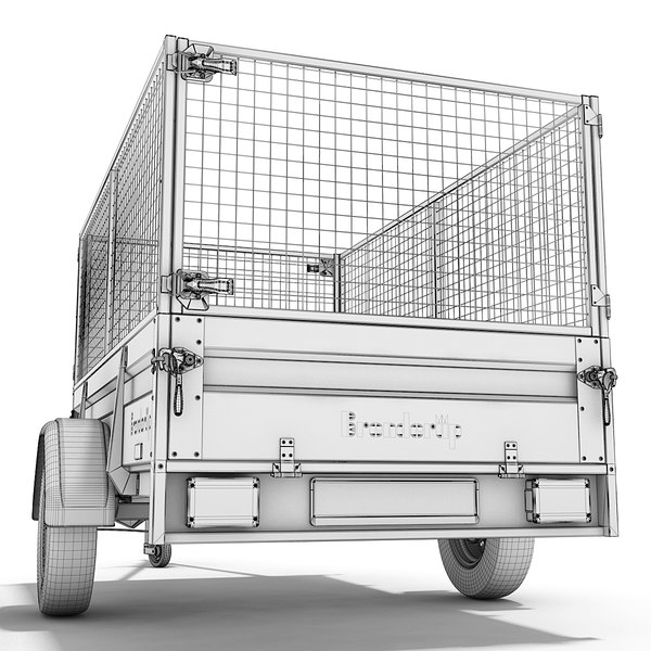utility trailer 3d model