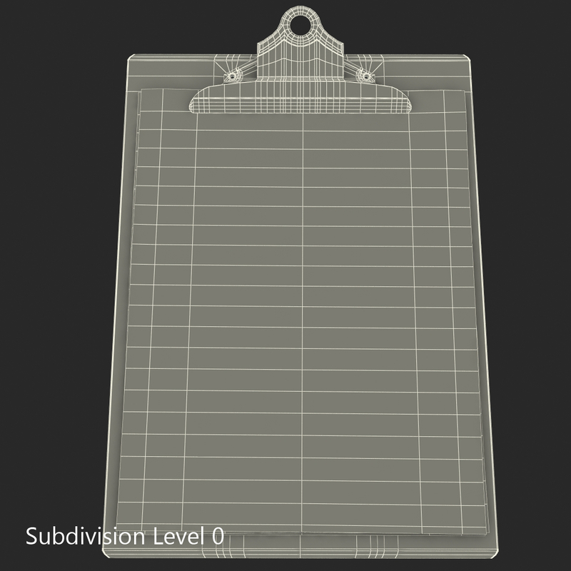 clipboard modeled 3d max
