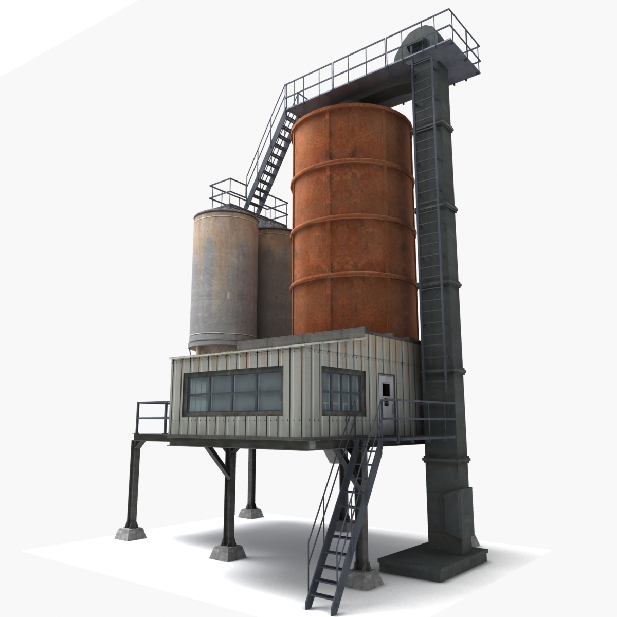 silo 3d model