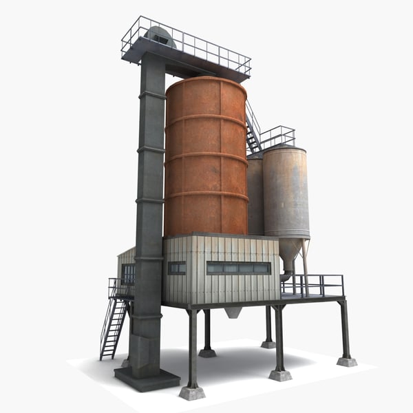 silo 3d model