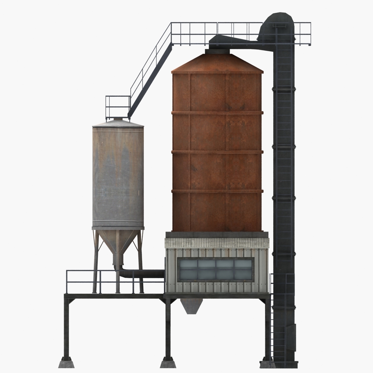 silo 3d model