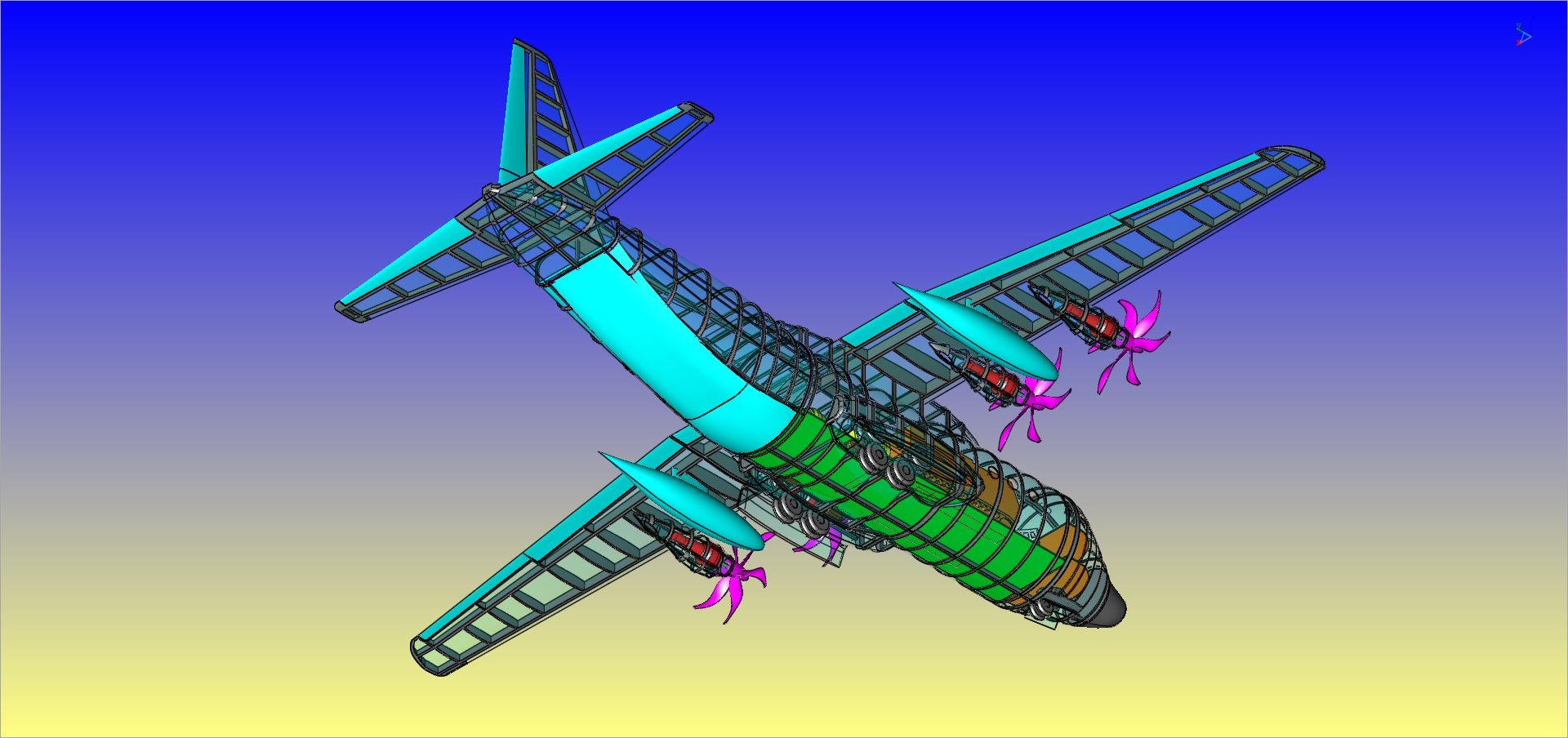 3ds max lockheed c-130j transport aircraft