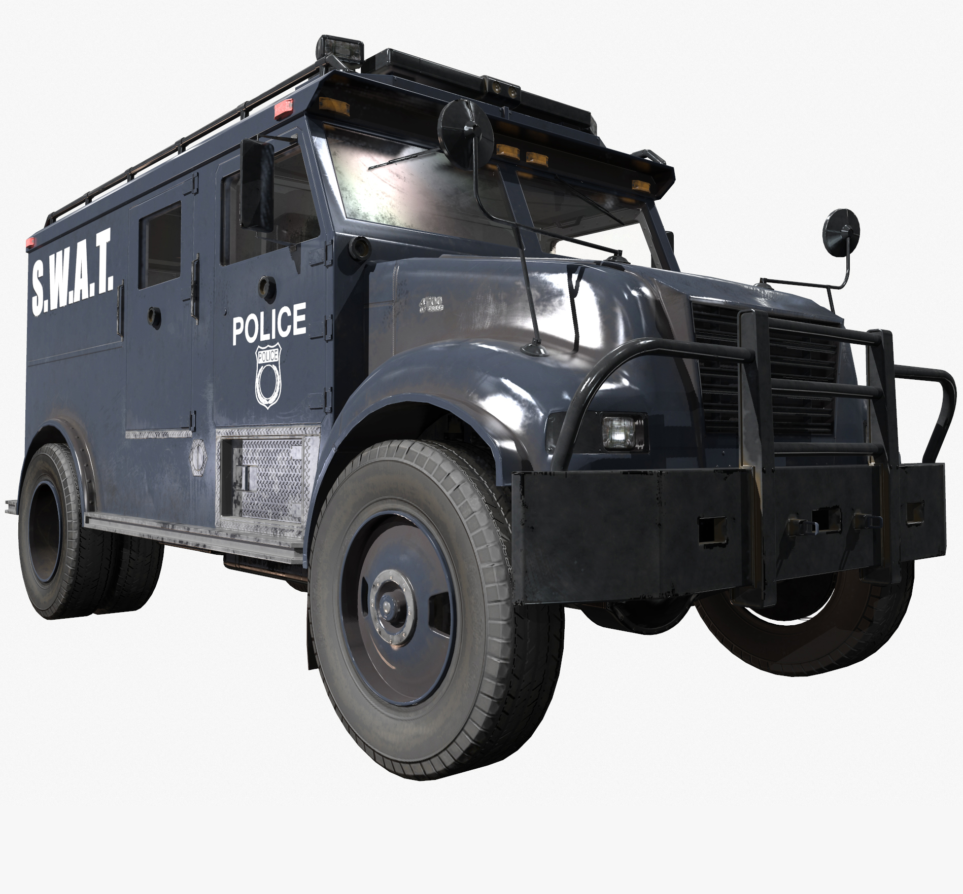 modelo 3d Camión SWAT - Juego listo - TurboSquid 893211