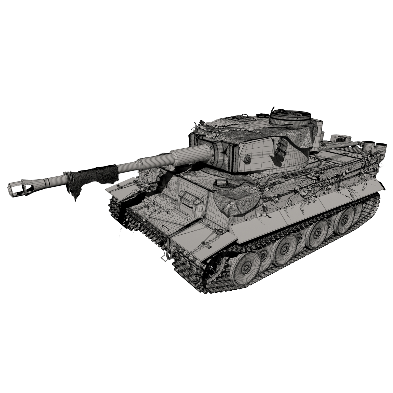 3d model german tiger tank